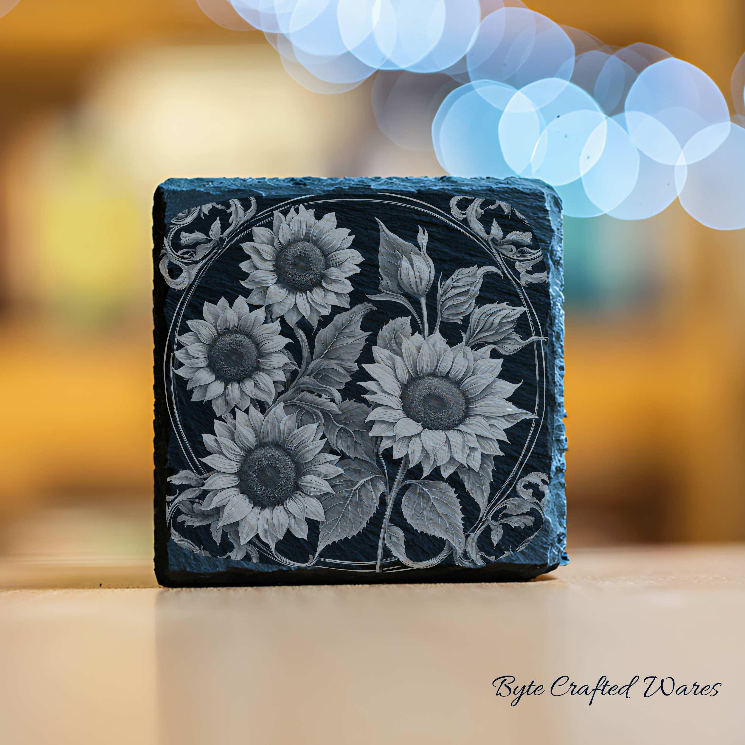 3D Sunflower Laser Engraving PNG File, Laser Burn Floral Illusion ...