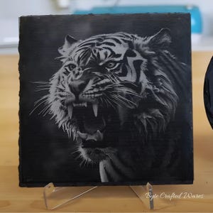 Tiger PNG Laser Ready Engraving File, Slate and Wood Engraving Bundle ...
