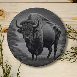 Bison PNG Laser Ready Engraving File, Buffalo Laser Burn PNG, Wildlife ...