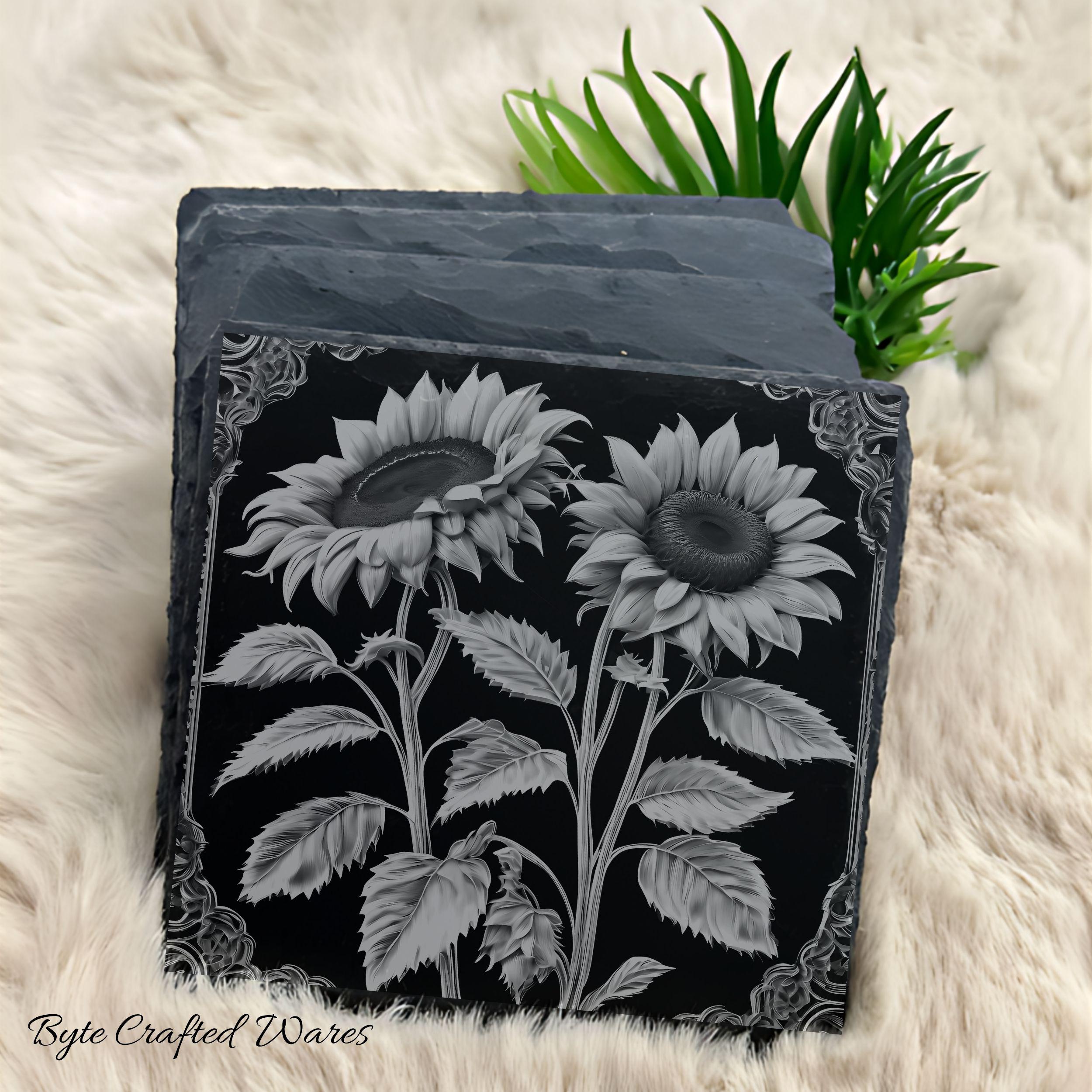 3D Sunflower Laser Engraving PNG File, Laser Burn Floral Illusion ...