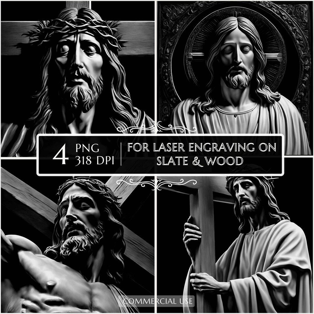 Jesus Christ Laser Engraving File, 3D Nativity Scene, Christian Slate Etching, Laser Burn PNG ...
