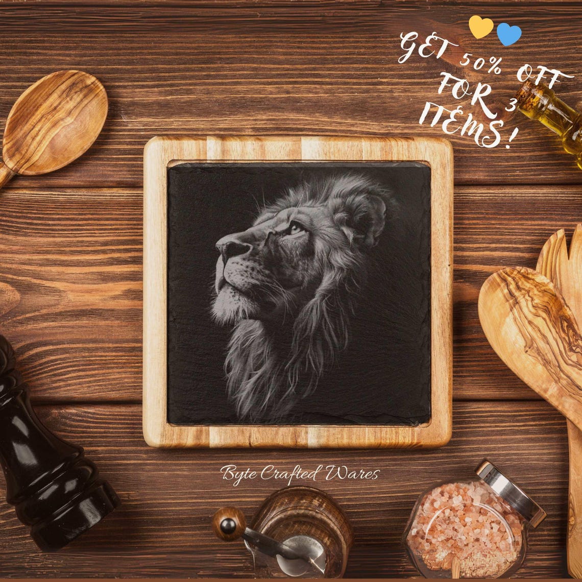 Lion PNG Laser Engraving File, Slate Board & Coaster Design, CNC Router ...