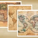 20 Old Vintage Maps Digital Paper, World Map Antique Maps, Digital ...