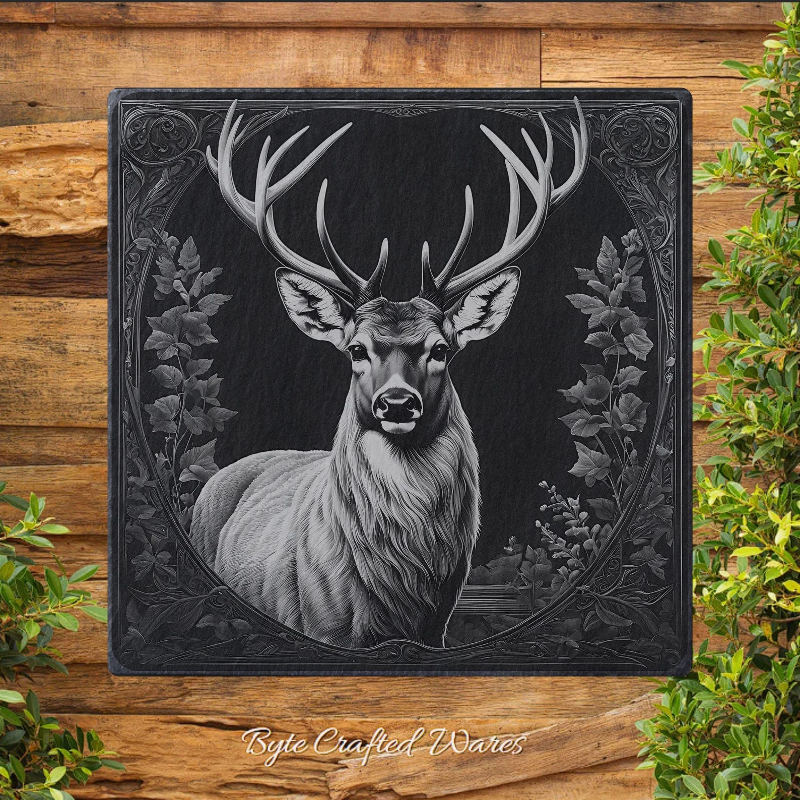 Deer PNG Laser Engraving Bundle, Moose Elk Laser Burn File, Slate ...