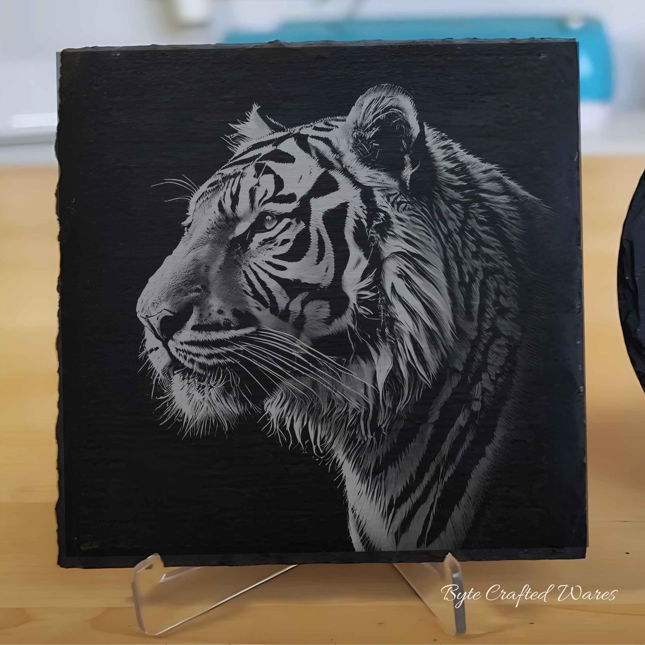 Tiger PNG Laser Ready Engraving File, Slate and Wood Engraving Bundle ...