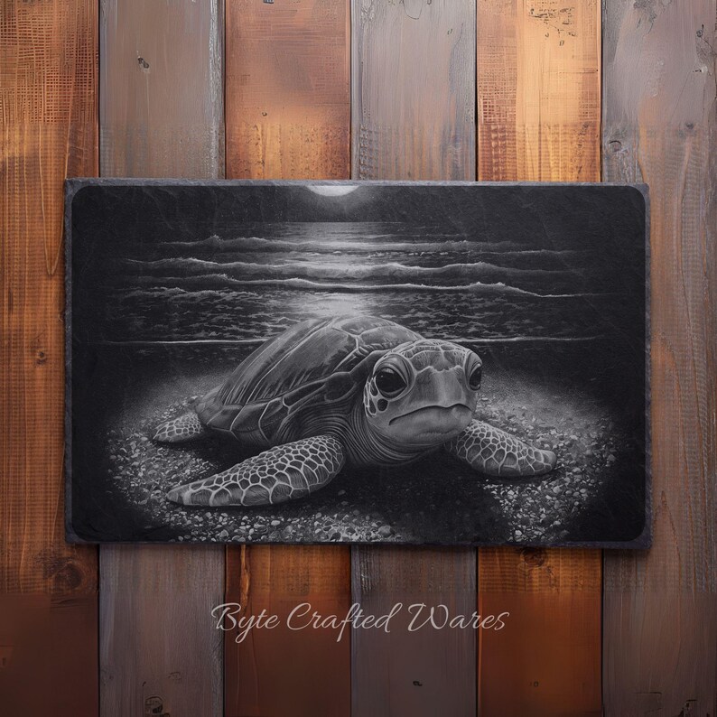 Sea Turtle Bundle, Laser Engraving PNG Files, Laser Burn PNG, Slate ...