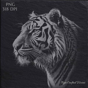 Tiger PNG Laser Ready Engraving File, Slate and Wood Engraving Bundle ...