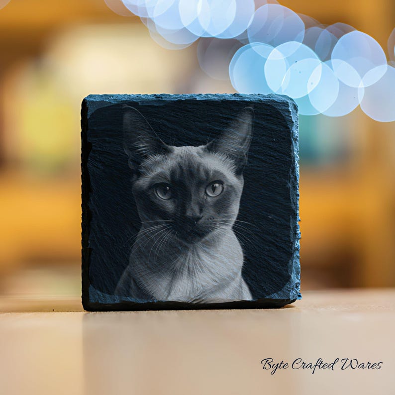 Siamese Cat PNG Laser Engraving Files, Cats Laser Burn PNG, Slate ...