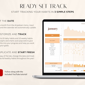Google Sheets Habit Tracker: Daily, Weekly, Monthly Dashboard (digital ...