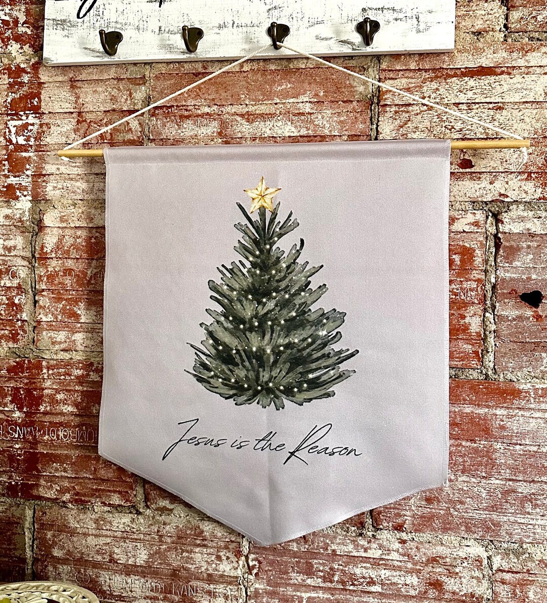 Jesus is the Reason Pennant Banner, Christian Gift, Home Decor, Simple ...