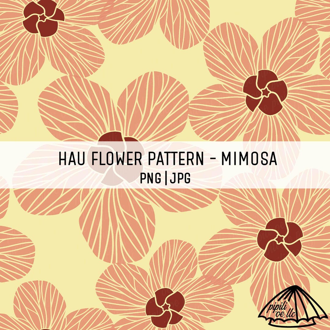 Hau Flowers Pattern - Mimosa - Hau Seamless Pattern - Hawaii Pattern ...