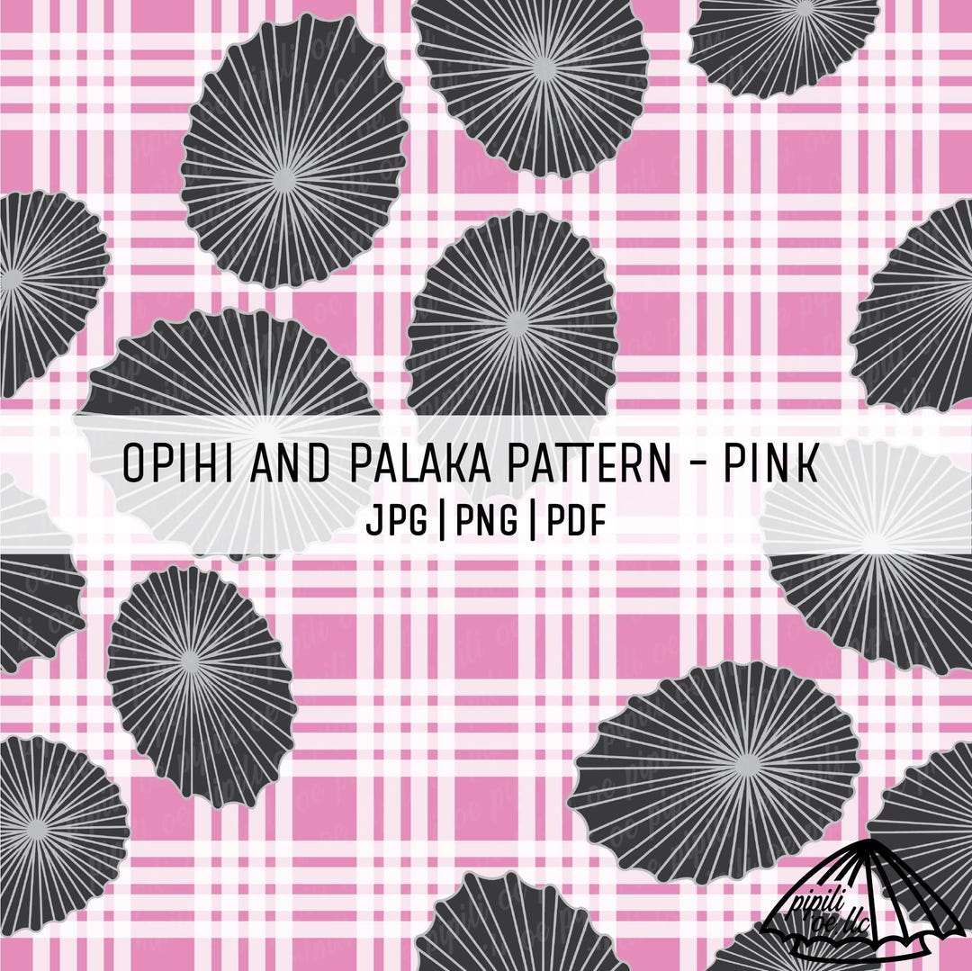 Opihi and Palaka Pattern - Pink Palaka Seamless Pattern - Hawaii ...