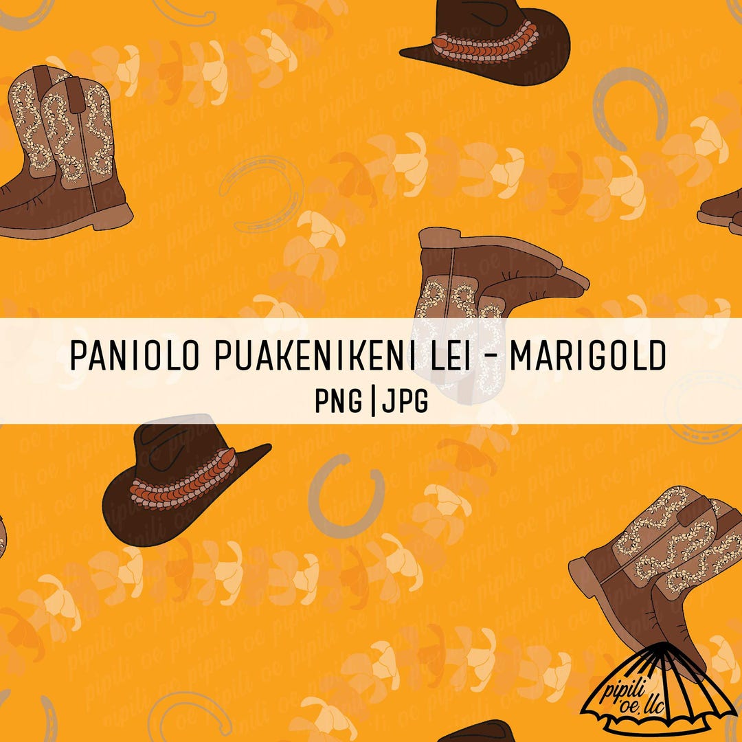 Paniolo Puakenikeni Lei - Marigold - Farmhouse Pattern - Hawaii ...