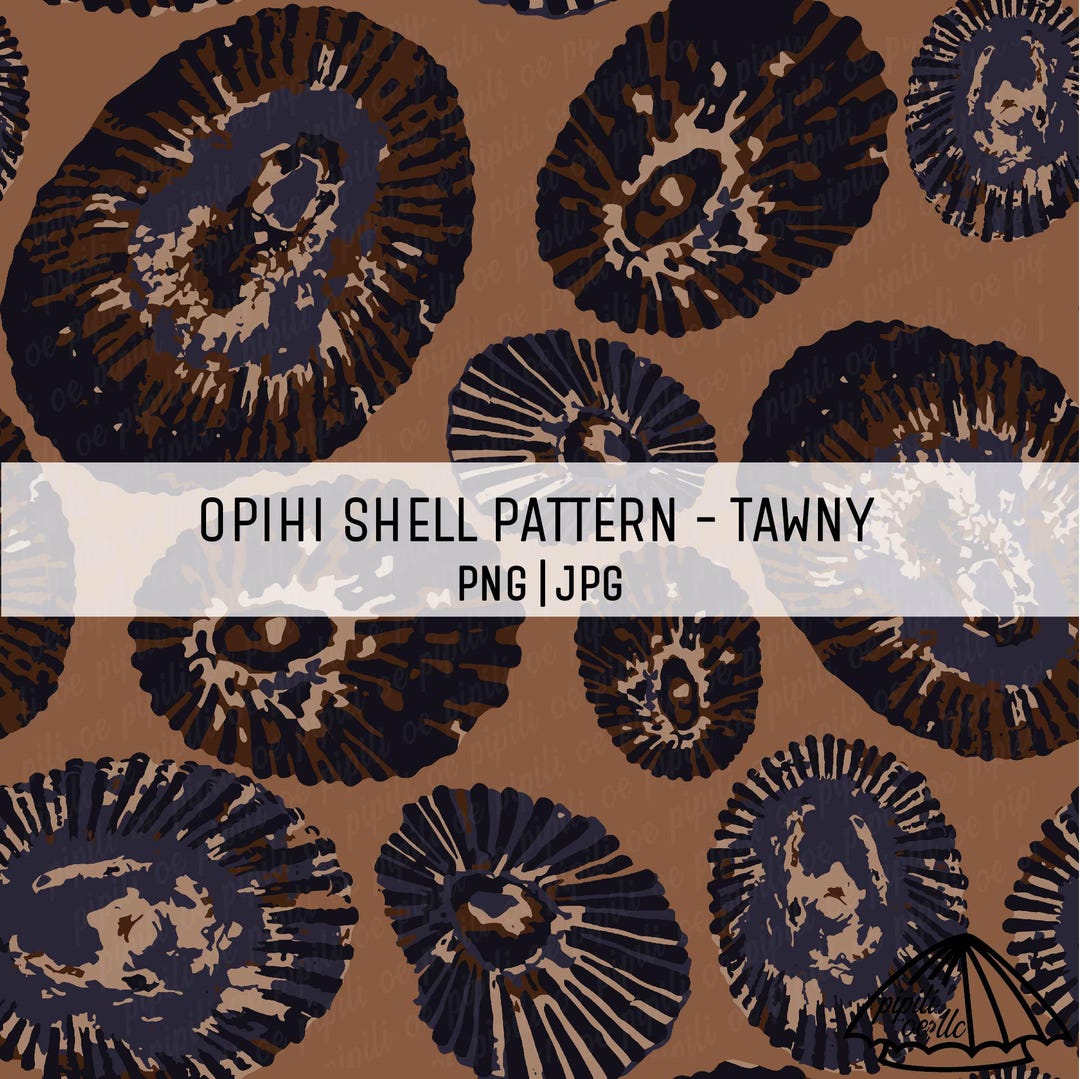 Opihi Shell Pattern - Tawny - Hawaiian Shell Pattern - Shell Seamless ...