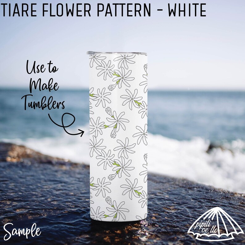 Tiare Flower Pattern White Fabric Pattern PNG Hawaii Seamless Tiare ...