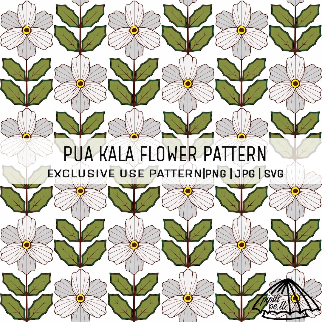 Pua Kala Flower Pattern for Exclusive Use - Unlimited Personal and ...