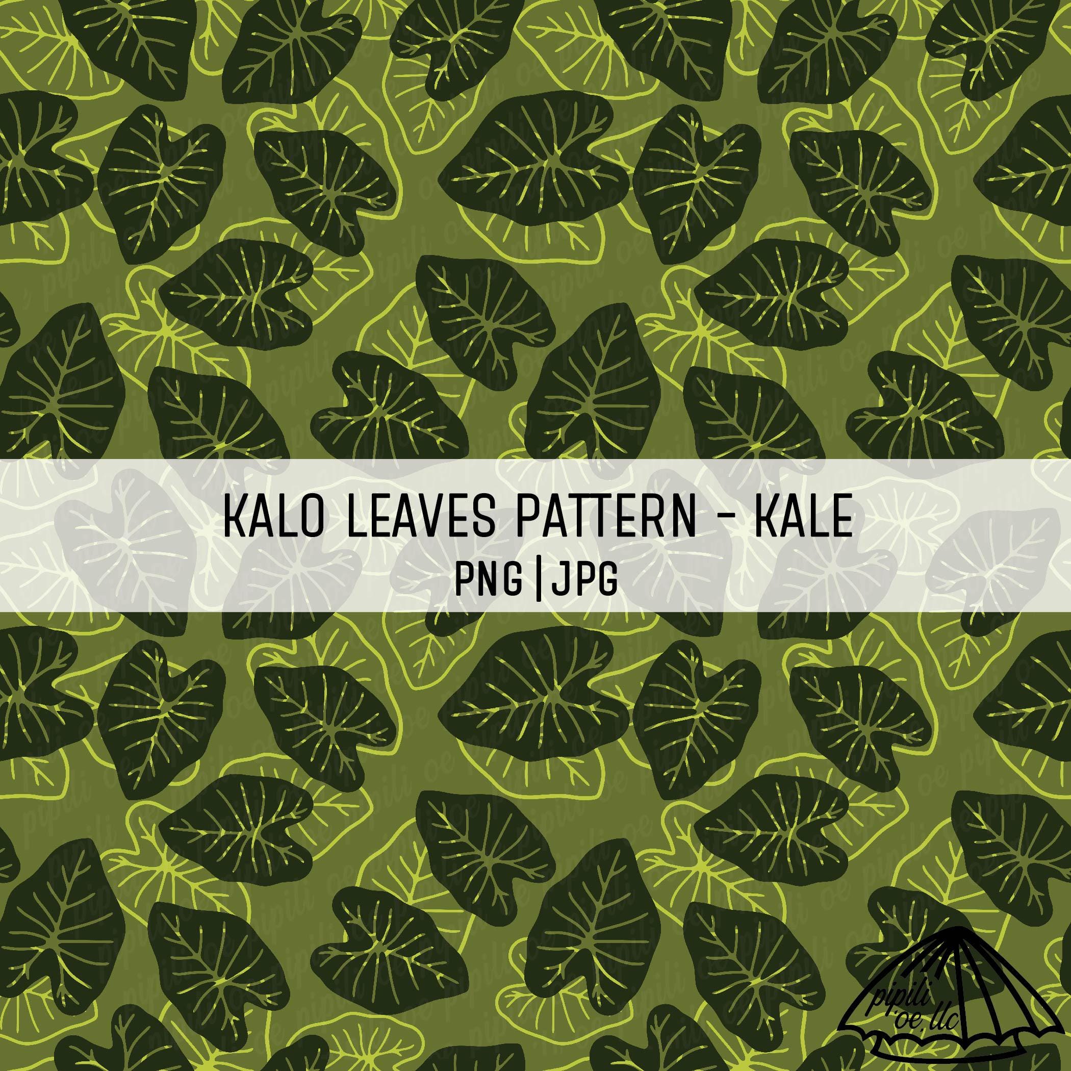 Kalo Leaves Pattern - Kale - Hawaiian Design for Sublimation ...