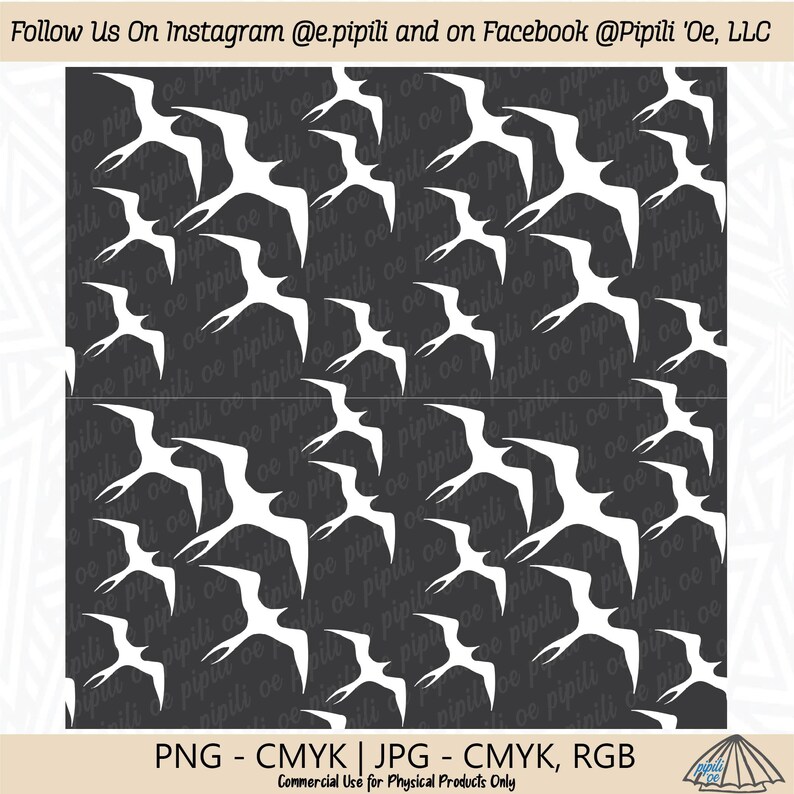 Iwa Birds in Flight Repeating Pattern - Iwa Birds Seamless Pattern ...