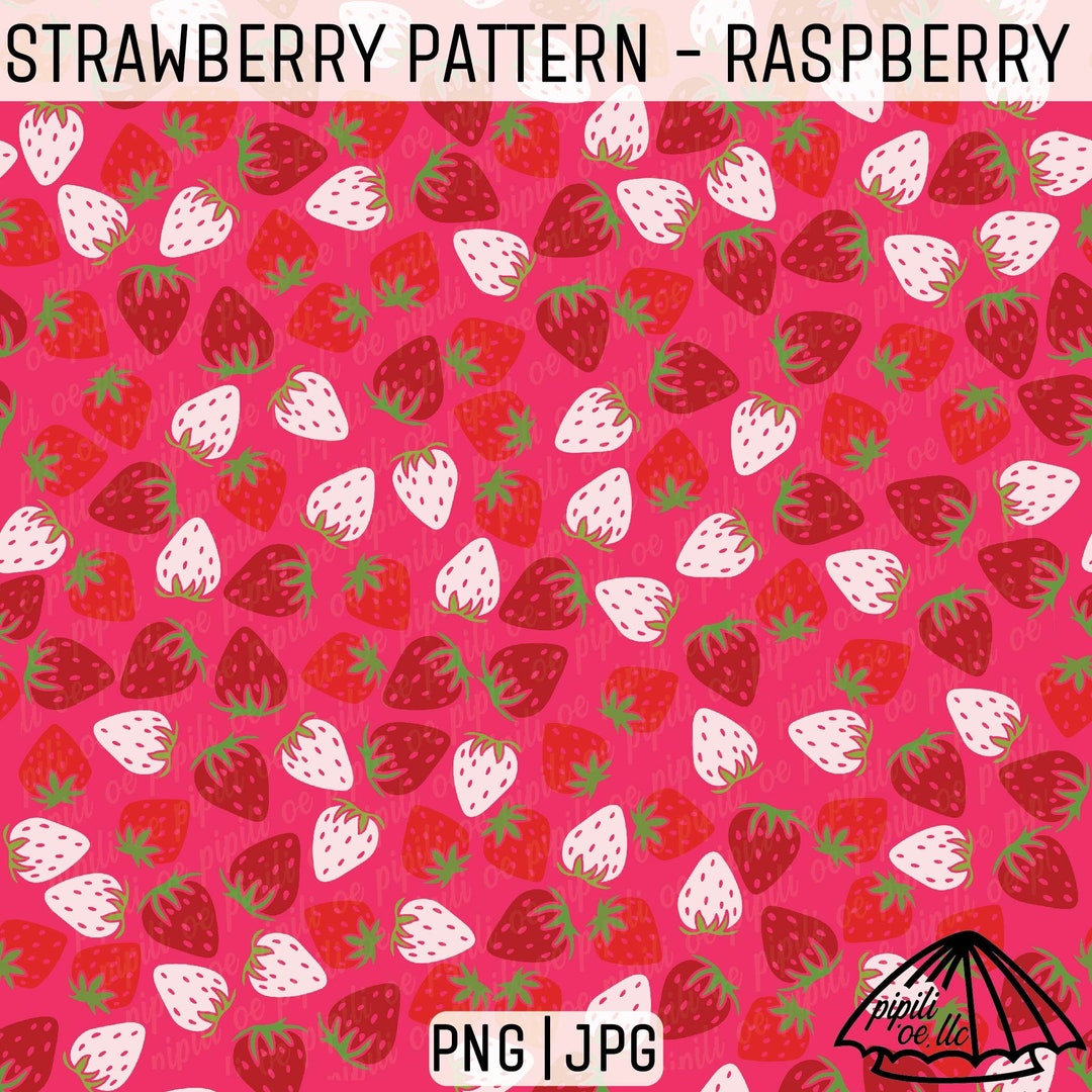 Strawberry Pattern Raspberry Summer Pattern Fabric Pattern PNG Hawaii ...