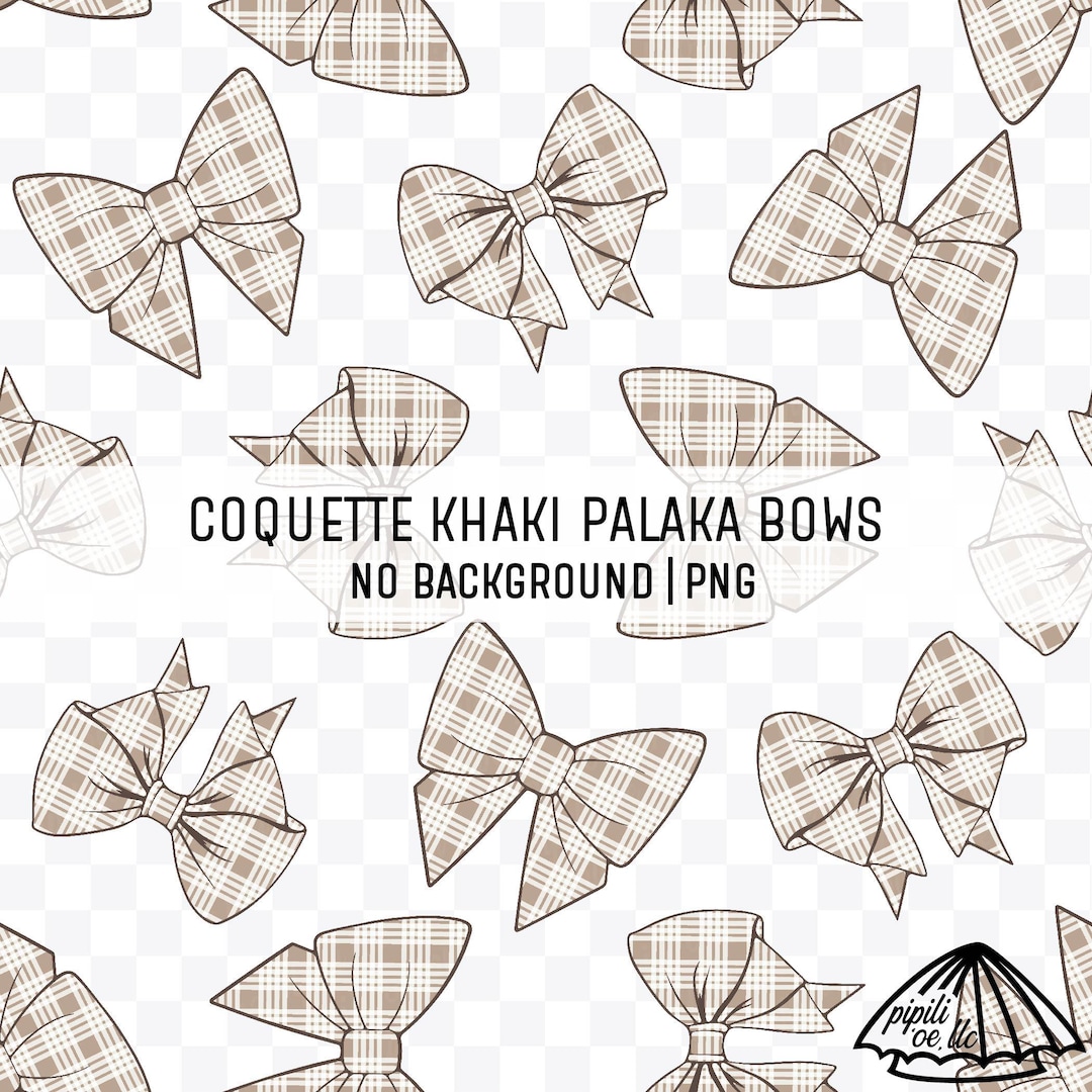 Coquette Khaki Palaka Bow Seamless Pattern - Coquette Bow Seamless ...