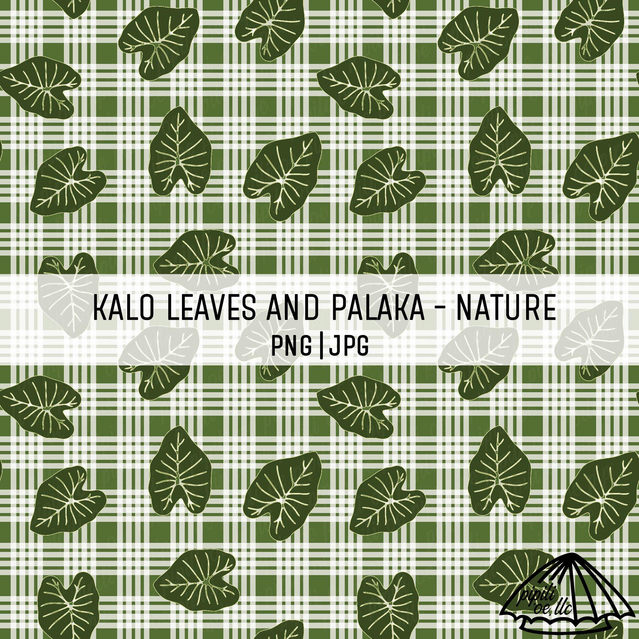Kalo Leaves and Palaka Pattern - Nature - Hawaiian Design for ...