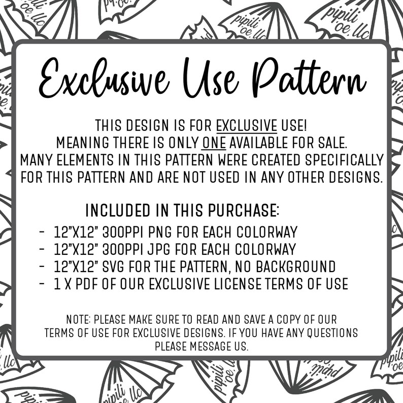 Pua Kala Flower Pattern for Exclusive Use - Unlimited Personal and ...