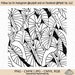 Black and White Kalo Leaves Repeating Pattern - Kalo Leaves Seamless ...