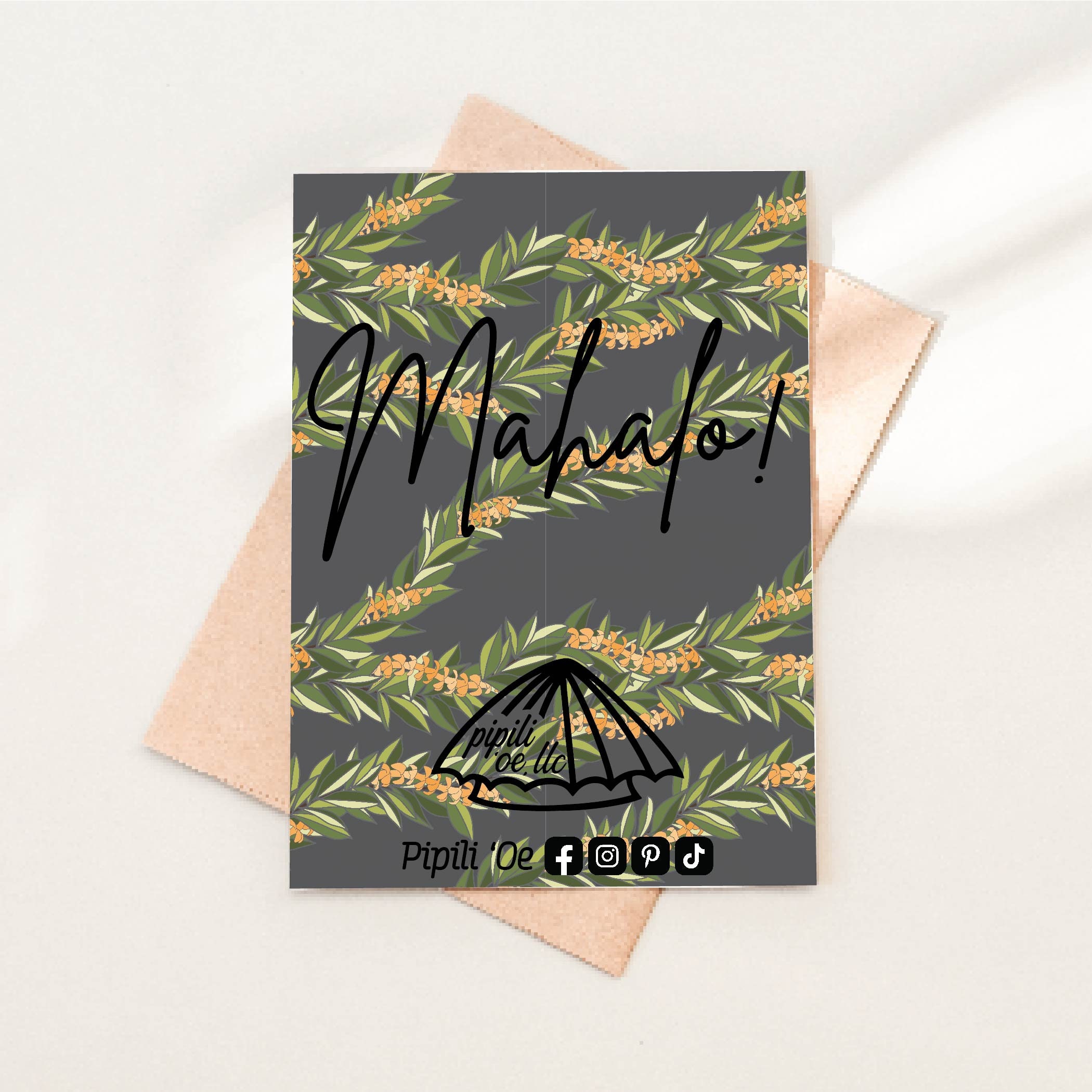 Maile and Puakenikeni Leis Pattern - Black - Hawaii Seamless Pattern ...