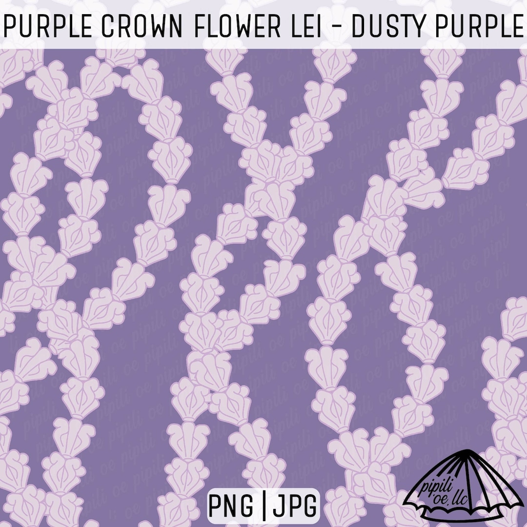Purple Crown Flower Lei - Dusty Purple - Crown Flower PNG - Hawaii ...
