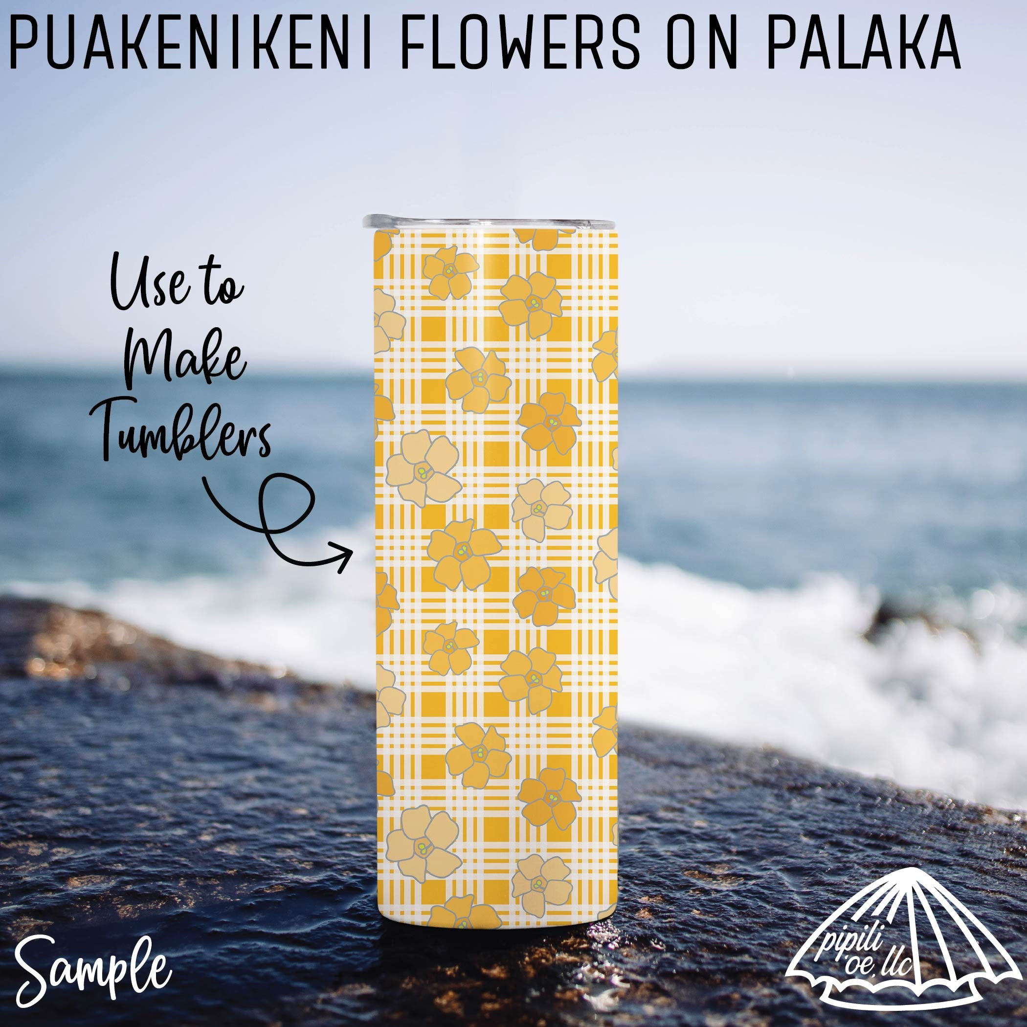 Puakenikeni Flowers on Palaka Pattern Puakenikeni Repeat PNG Hawaii ...
