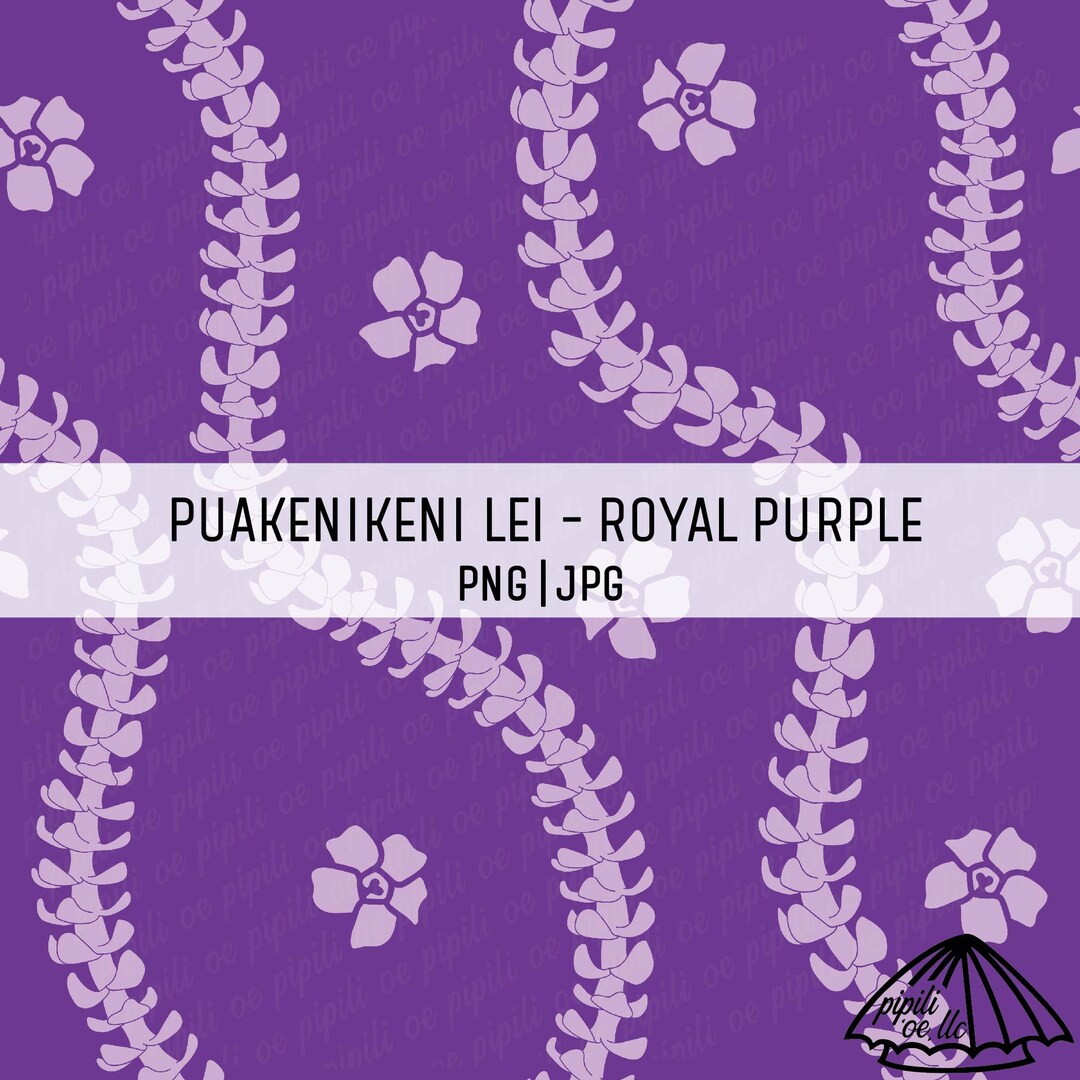 Puakenikeni Lei Pattern - Royal Purple - Hawaiian Lei Seamless Pattern ...