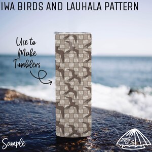 Iwa Birds and Lauhala Design for Sublimation on Tumblers - Iwa Bird ...