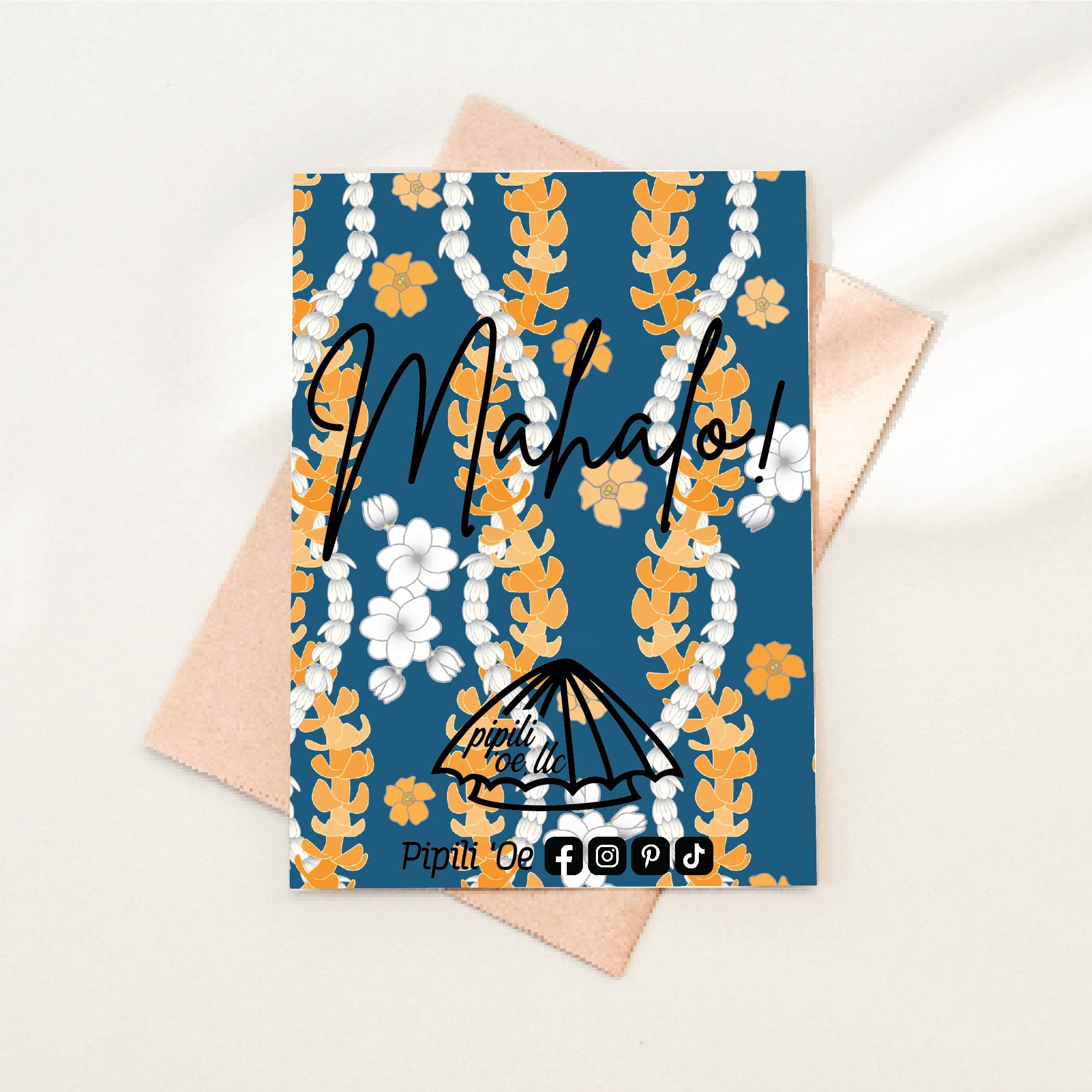 Pikake and Puakenikeni Lei Pattern - Dark Blue - Pikake Lei Seamless ...