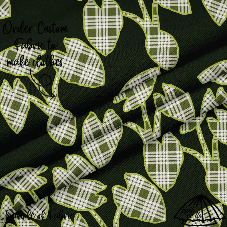 Kalo Plant Palaka Pattern - Kale - Hawaiian Design for Sublimation ...