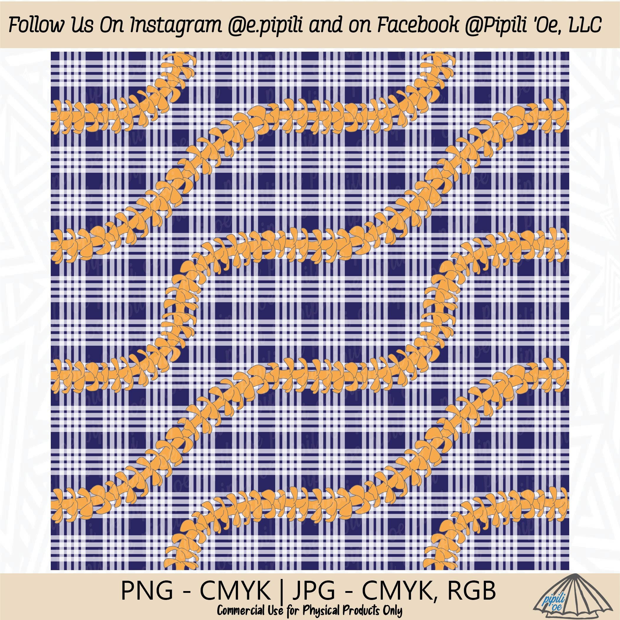 Puakenikeni and Palaka Pattern Navy Puakenikeni Lei Seamless PNG Palaka ...