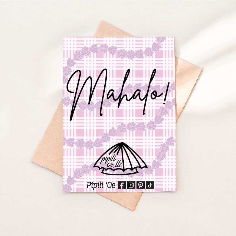 Purple Crown Flower and Palaka Pattern - Light Pink - Hawaiian Design ...