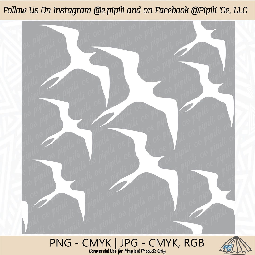 Iwa Birds in Flight Repeating Pattern - Iwa Birds Seamless Pattern ...