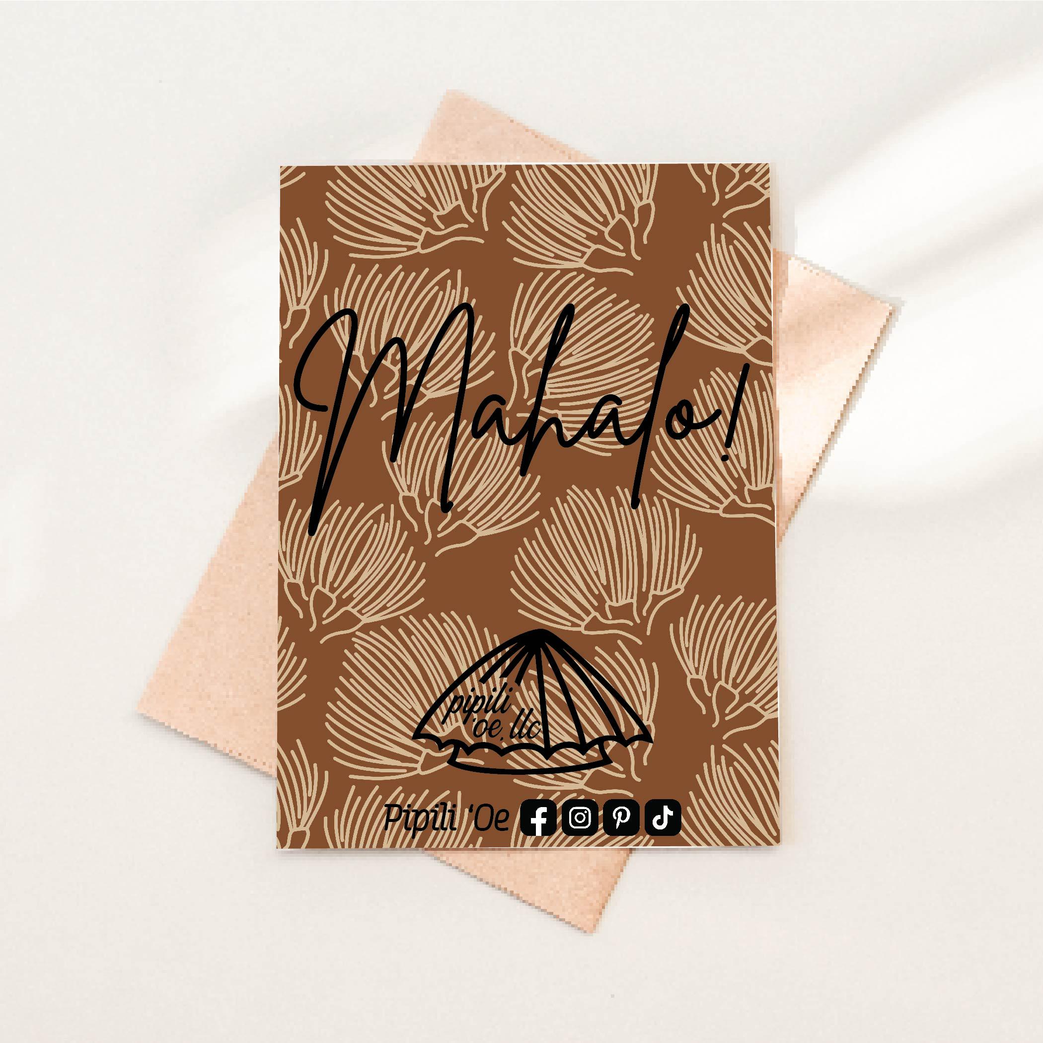 Ohia Lehua Line Art Pattern With Chocolate Background - Seamless ...