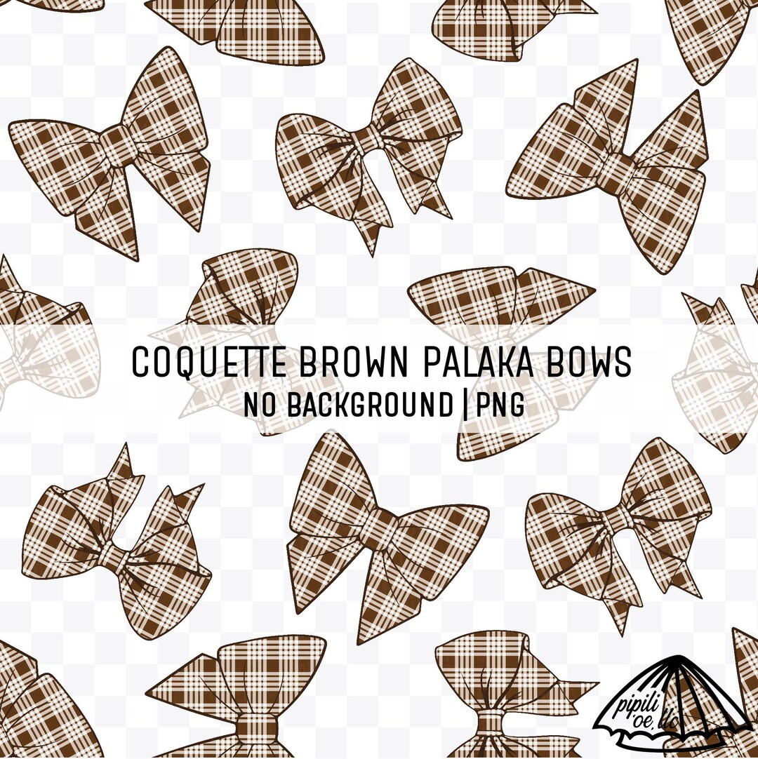 Coquette Brown Palaka Bow Seamless Pattern - Coquette Bow Seamless ...