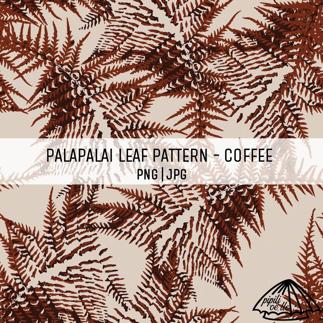 Palapalai Leaf Pattern - Coffee - Seamless Pattern - Digital Download ...