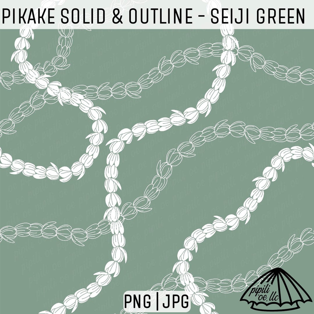 Pikake Leis Solid and Outline - Seiji Green - Pikake Lei PNG - Lei ...