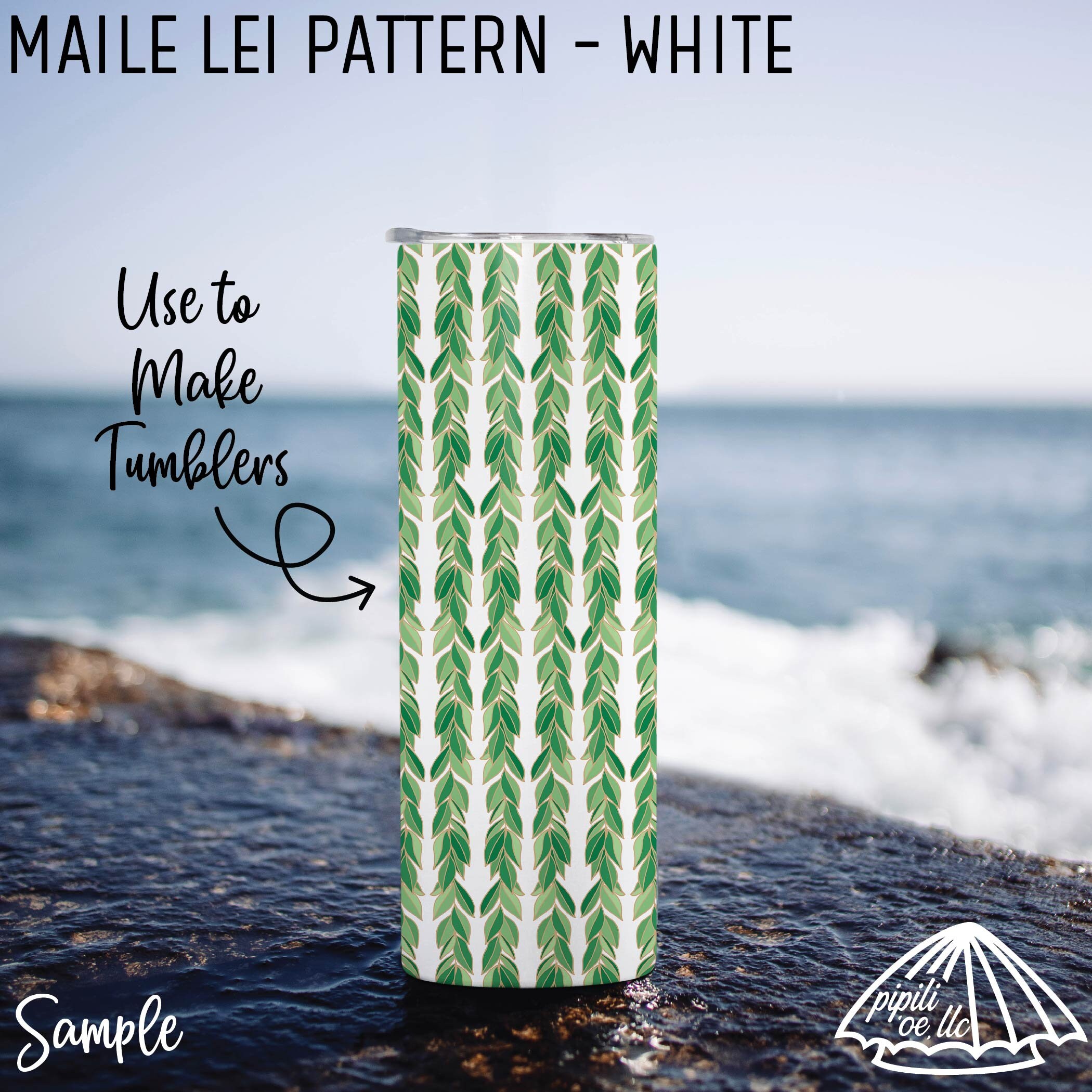 Maile Lei Pattern White Hawaii Seamless Pattern Lei Strand PNG Maile ...