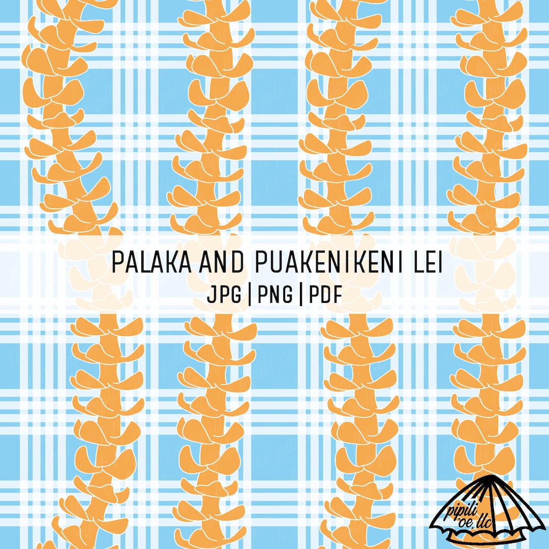 Palaka and Puakenikeni Lei Pattern - Baby Blue - Seamless Pattern for ...