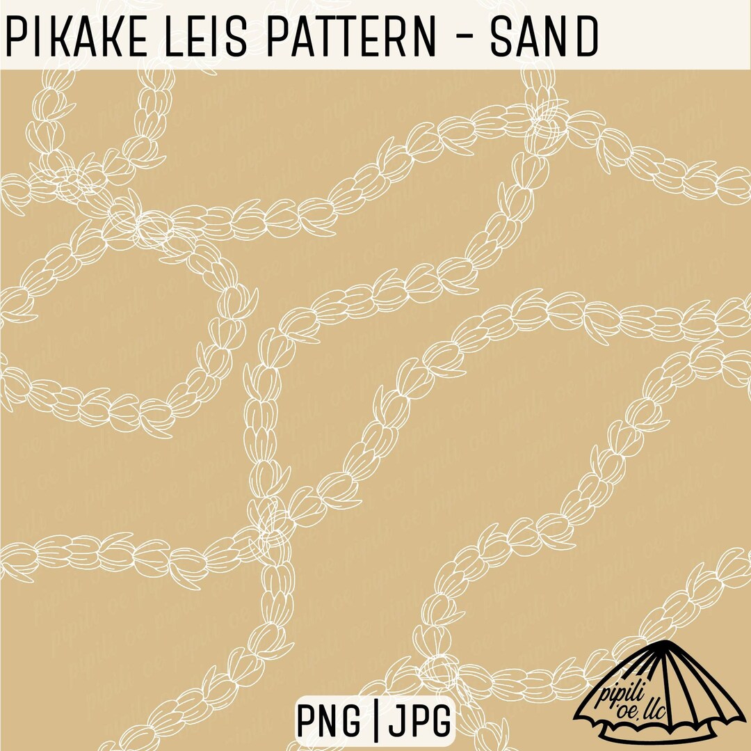 Pikake Leis Pattern Sand Pikake Lei PNG Lei Strand Seamless Seamless ...