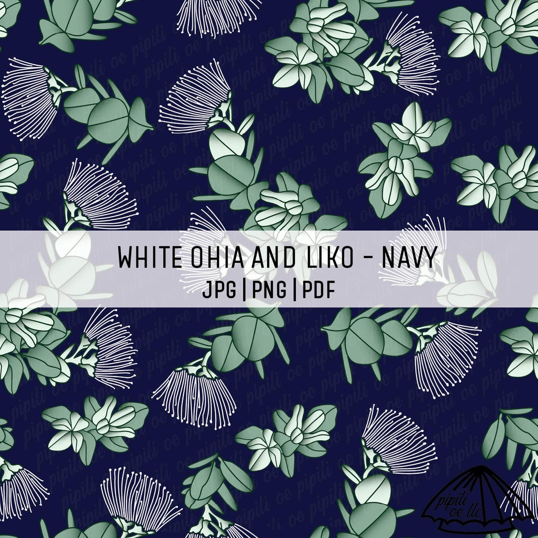 White Ohia and Liko Pattern - Sand - Hawaiian Flower Pattern - Seamless ...