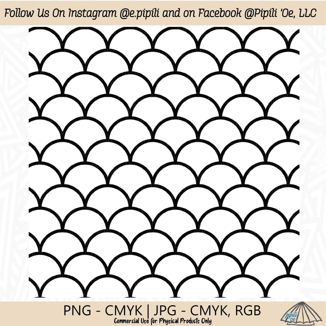 Fish Scales Pattern - White - Fish Scales Repeating Pattern - Fish ...