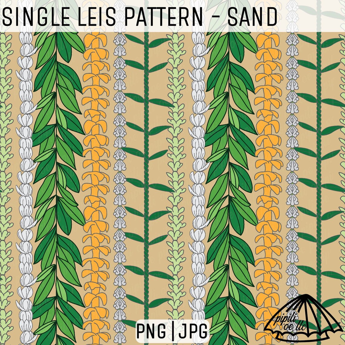 Single Leis Pattern Sand Puakenikeni Lei Pikake Lei Maile Lei Ti Leaf ...