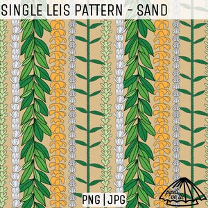 Single Leis Pattern - Sand - Puakenikeni Lei - Pikake Lei - Maile Lei ...