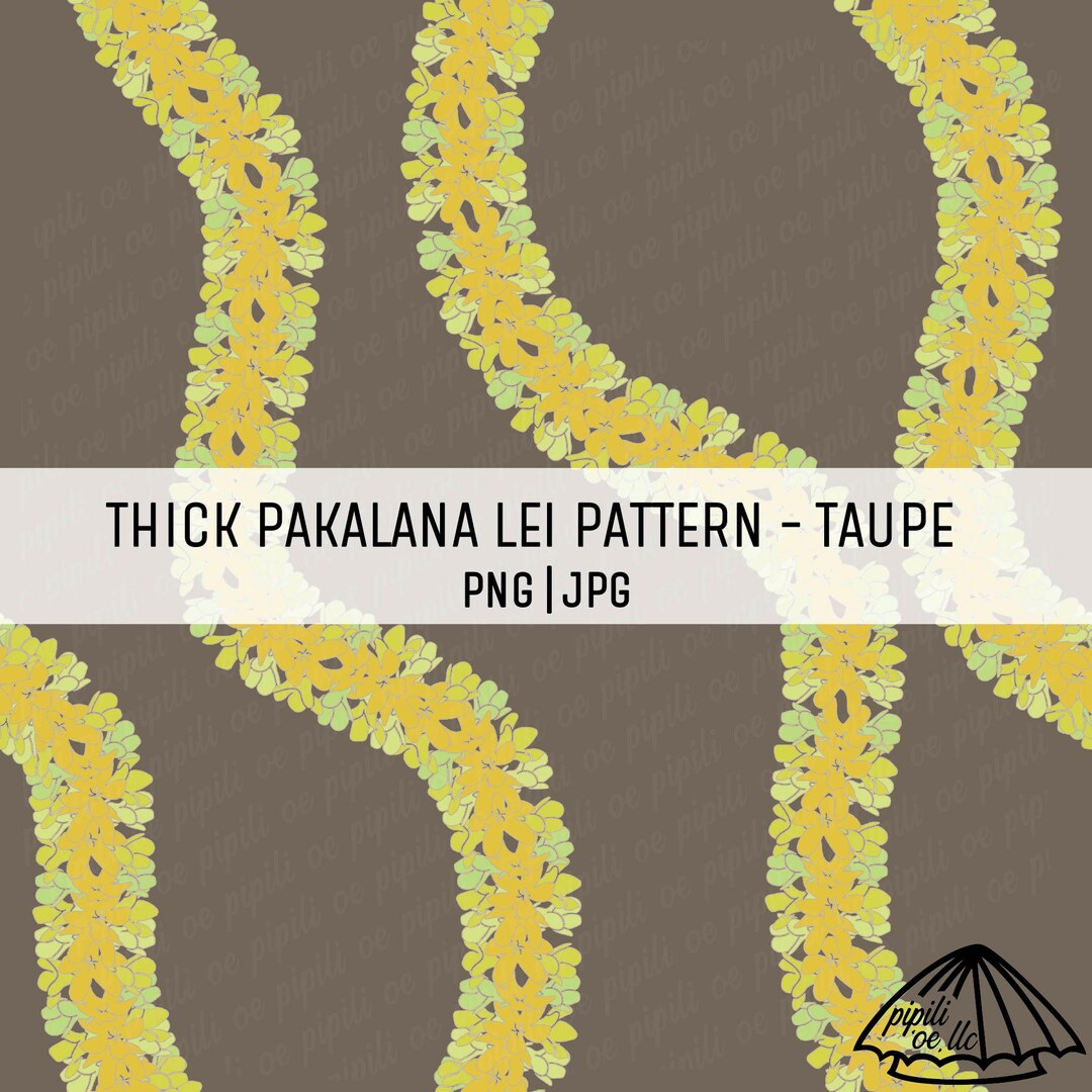 Thick Pakalana Lei Pattern on Taupe - Hawaii Seamless Repeat Pattern ...