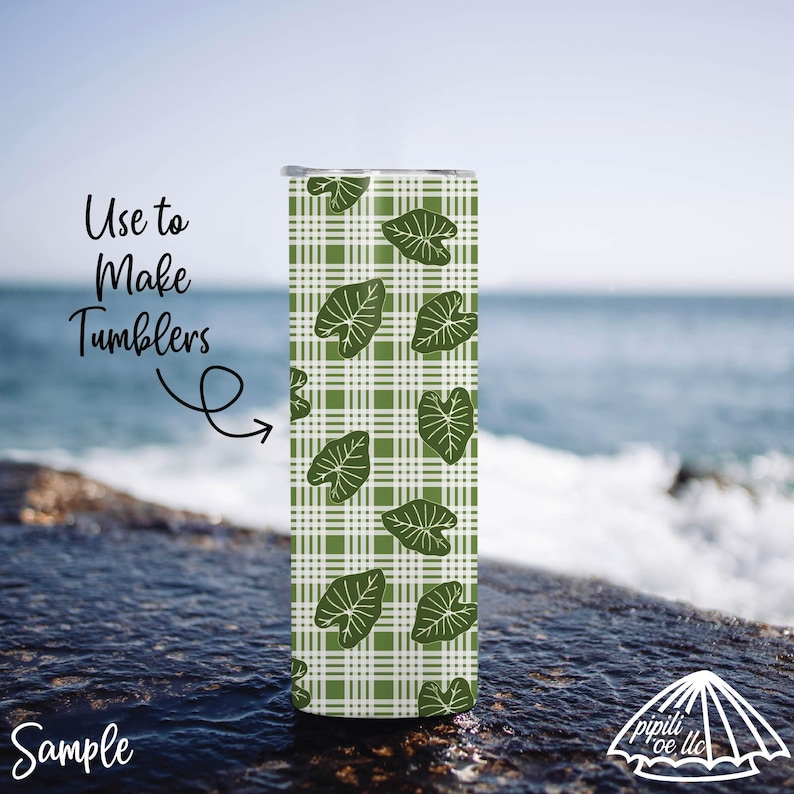 Kalo Leaves and Palaka Pattern - Nature - Hawaiian Design for ...